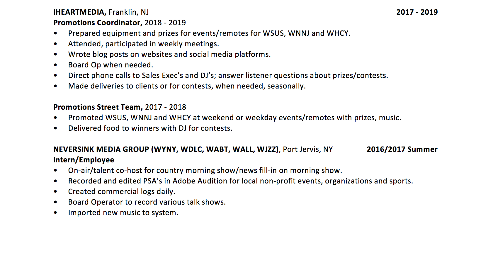 Resume – Jennifer Wisniewski