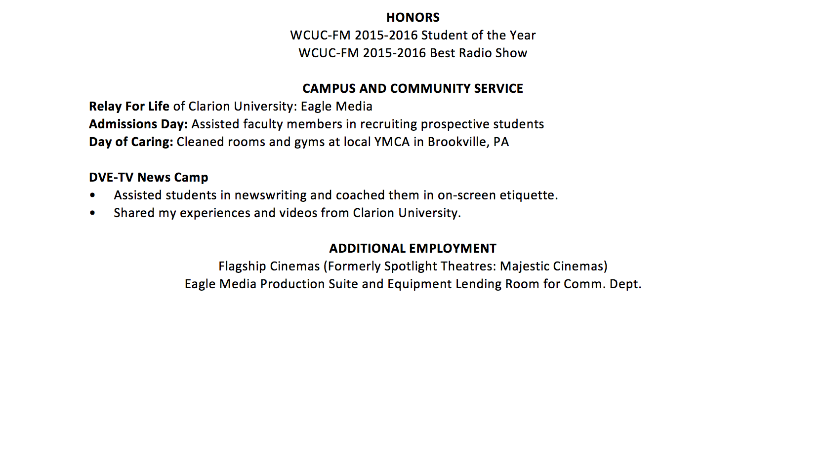 Resume – Jennifer Wisniewski